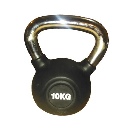 KETTLEBELL Stainless Handle Coated Bottom 10kg | SportsMNL Philippines